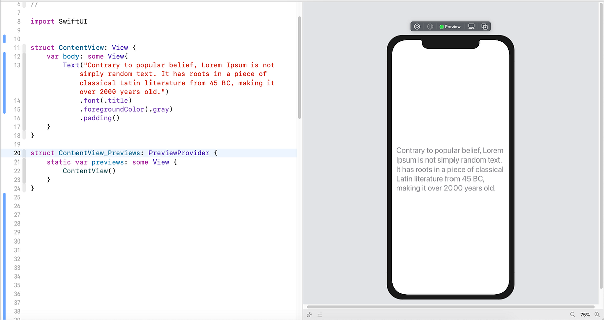 SwiftUI — Text. If you’ve worked with UIKit before, the… | by Creative ...
