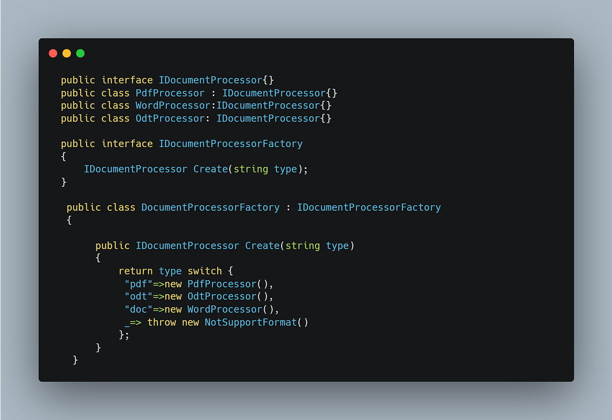 Improving Factory Pattern using DI in .Net | by Amr elshaer | Towards Dev