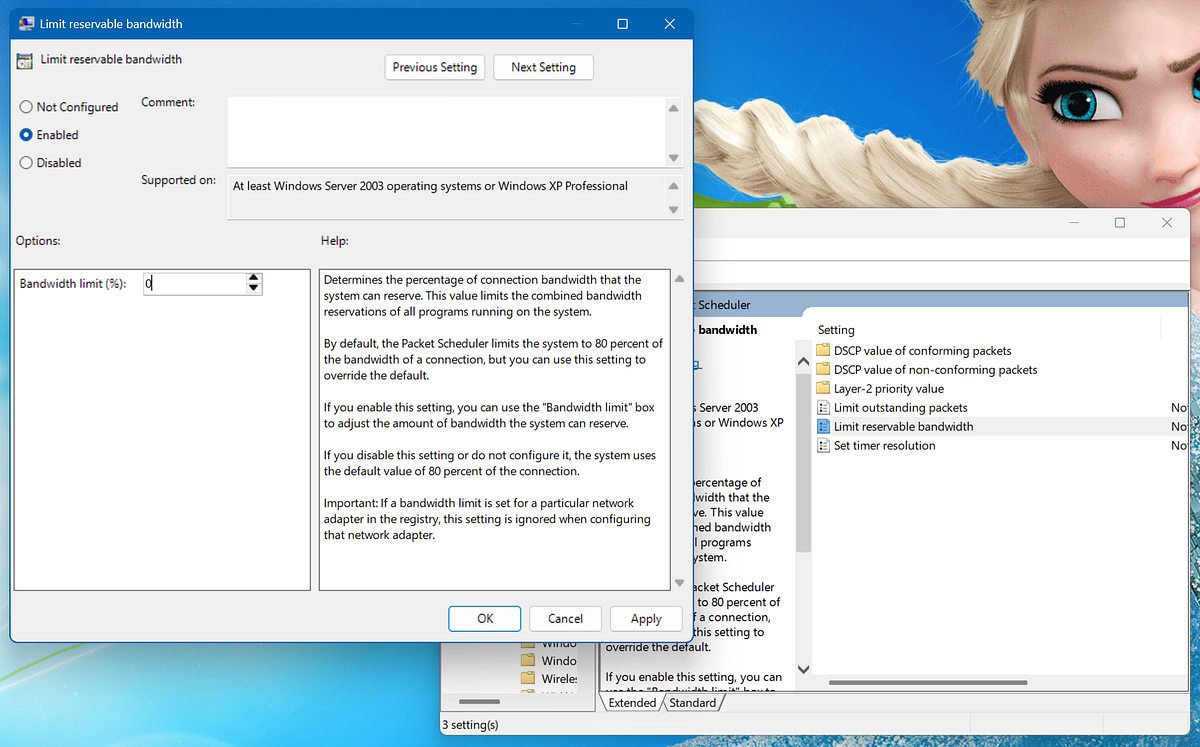 How to Change Limit Reservable Bandwidth in Windows 11 Using Group ...