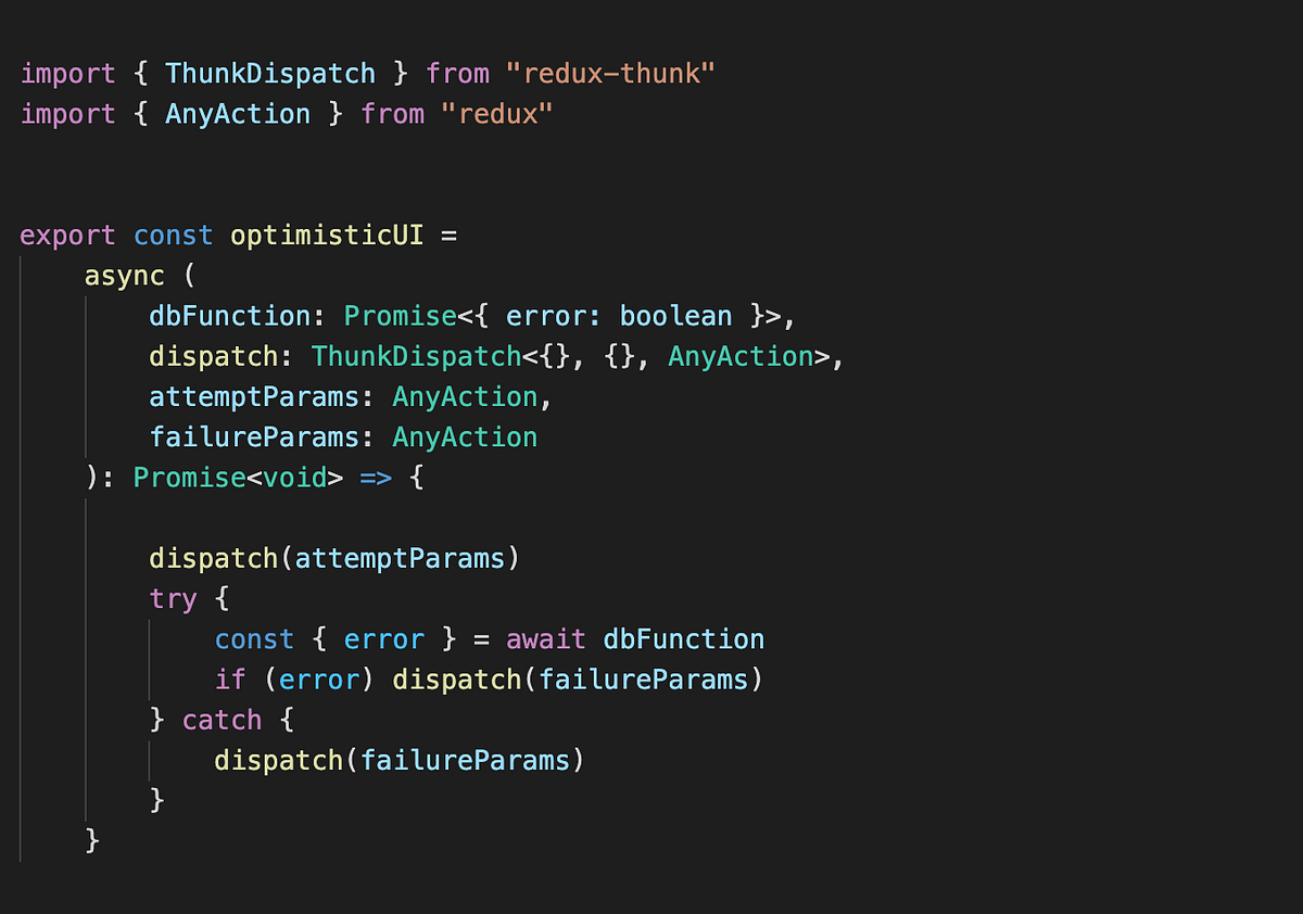Optimistic UI with Redux and Thunk | by Petr Tcoi | Medium