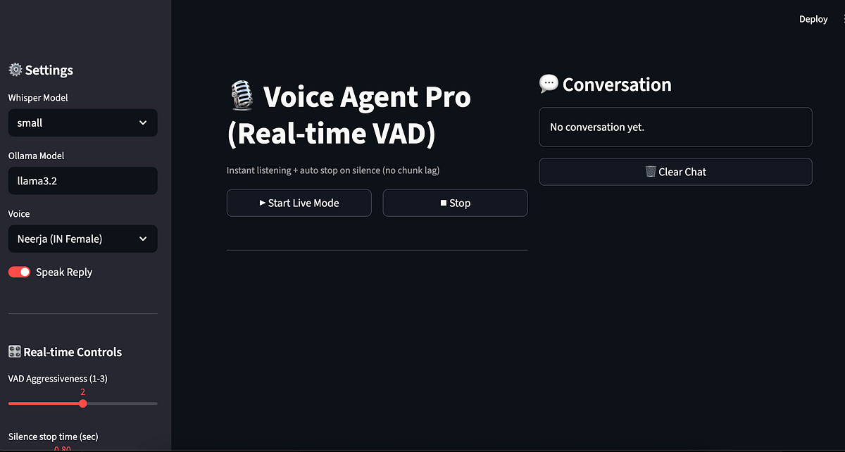 Building a Real-Time Voice Agent in Python (Whisper + Ollama + VAD ...