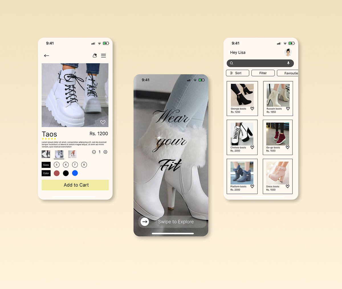 SHOES UI DESIGN. If you like shoes/boots you have got… | by Khan Sana ...