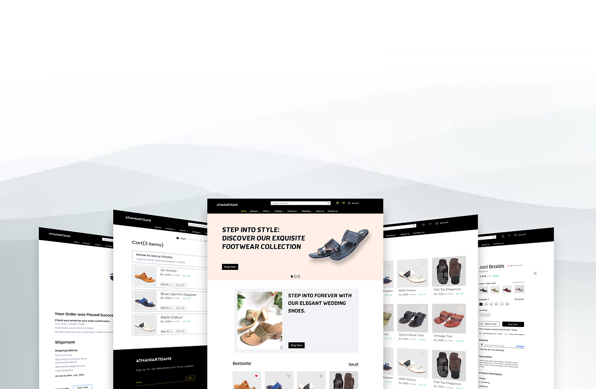 Case Study — Footwears Website. Project Preview | by Santosh Sonnad ...