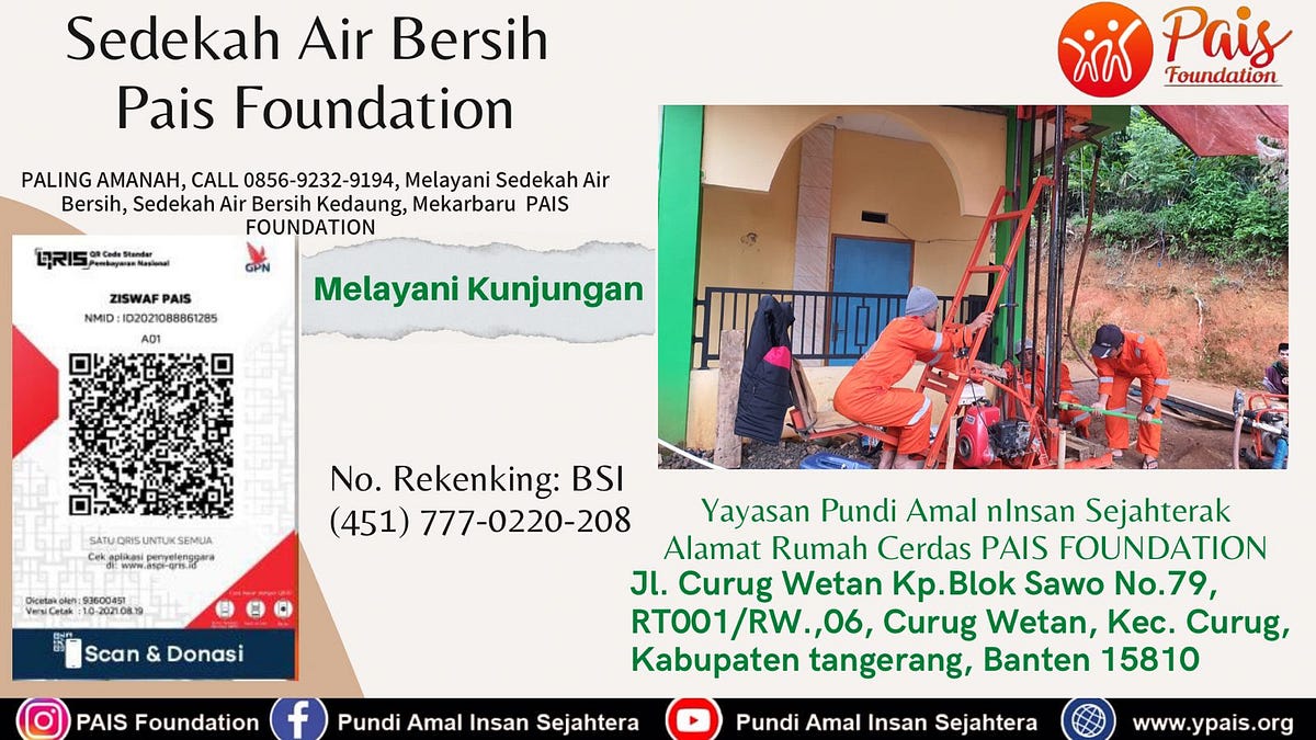 BUTUH SEGERA, CALL 0856–9232–9194, Melayani Sedekah Air Pengadengan ...