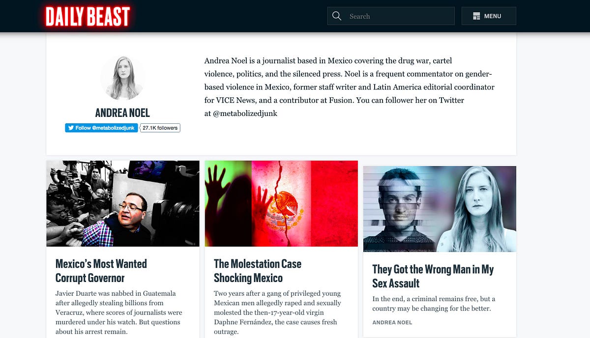 MediaTips: Andrea Noel, Reporting from Mexico while Surviving Sexual ...