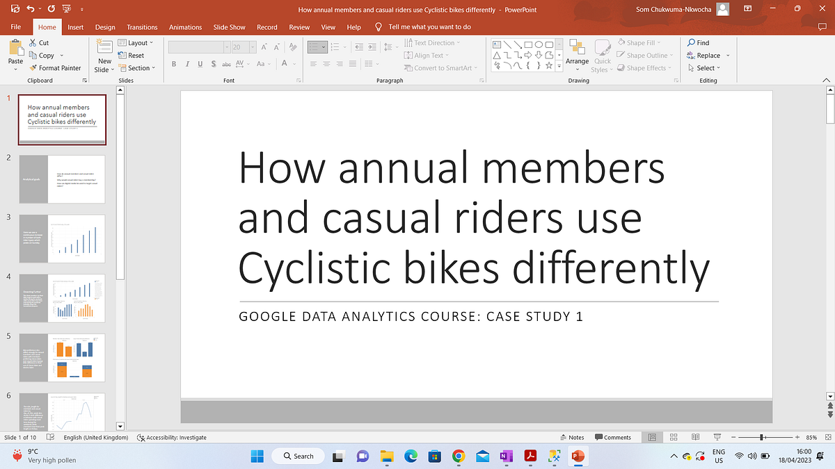 Google Data Analytics Capstone: Case Study 1 | by Som Chukwuma-Nkwocha ...