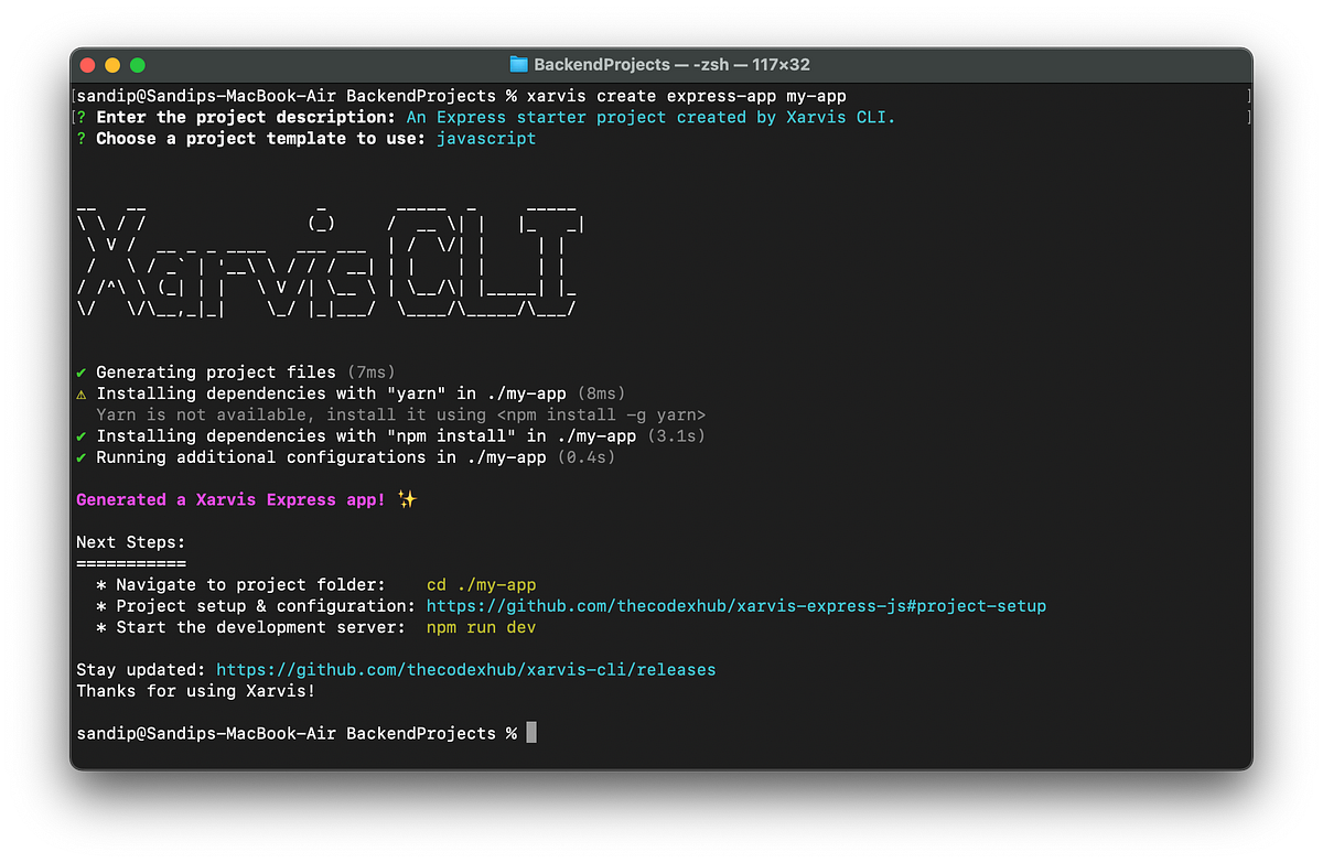 Introducing Xarvis CLI: Generate Production Ready Starter Template | by thecodexhub | Stackademic