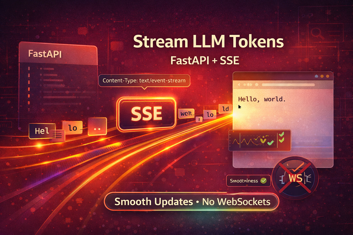 FastAPI + SSE for LLM Tokens: Smooth Streaming without WebSockets | by ...