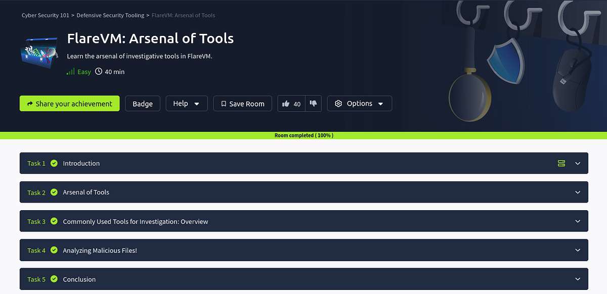 FlareVM: Arsenal of Tools Tryhackme Write up | by Jawstar | Medium
