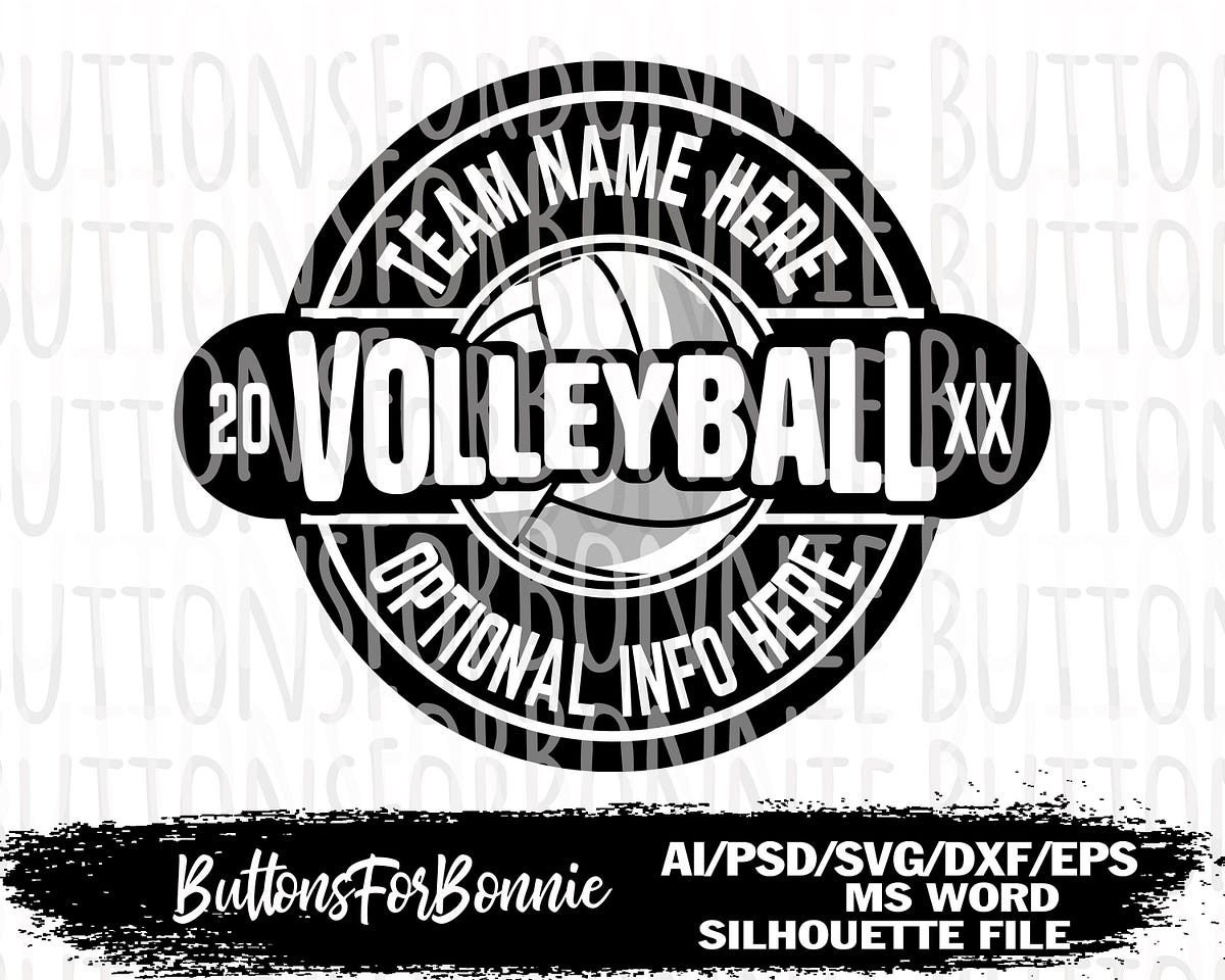 Volleyball Svg, Volleyball Team svg, vector, template, cutting file ...