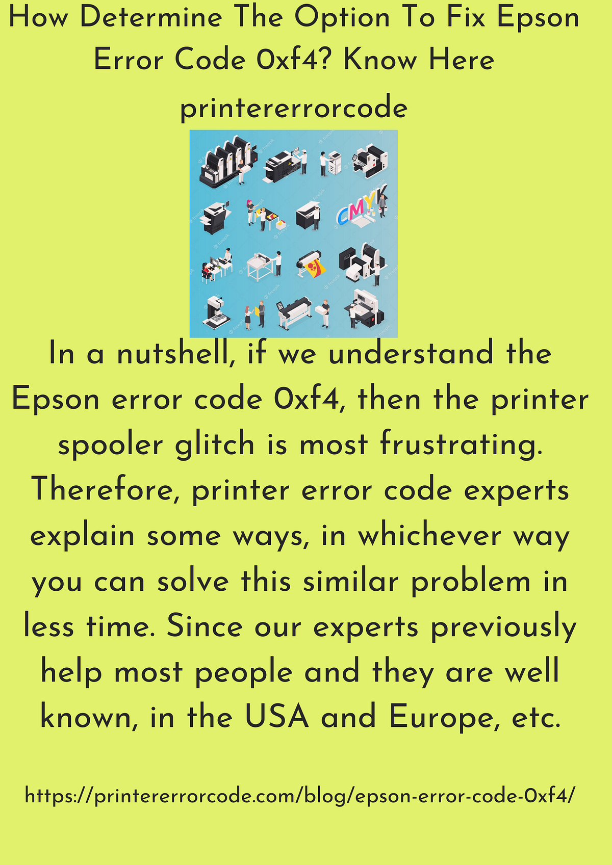 How Determine The Option To Fix Epson Error Code 0xf4? Know Here ...
