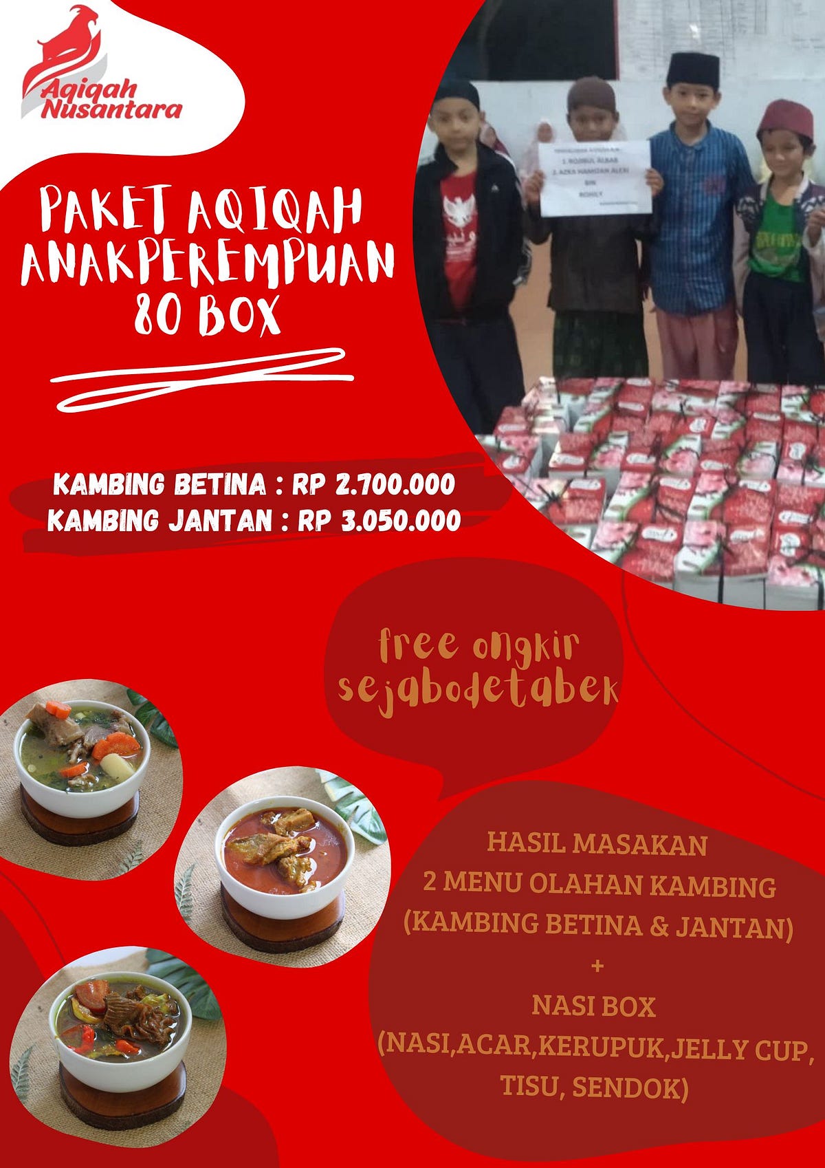 Paket Aqiqah Anak Perempuan 80 box - JasaAqiqahNusantara - Medium