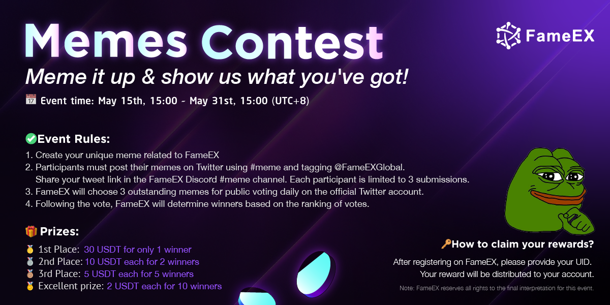 Winners List for FameEX Memes Contest - FameEX Research - Medium
