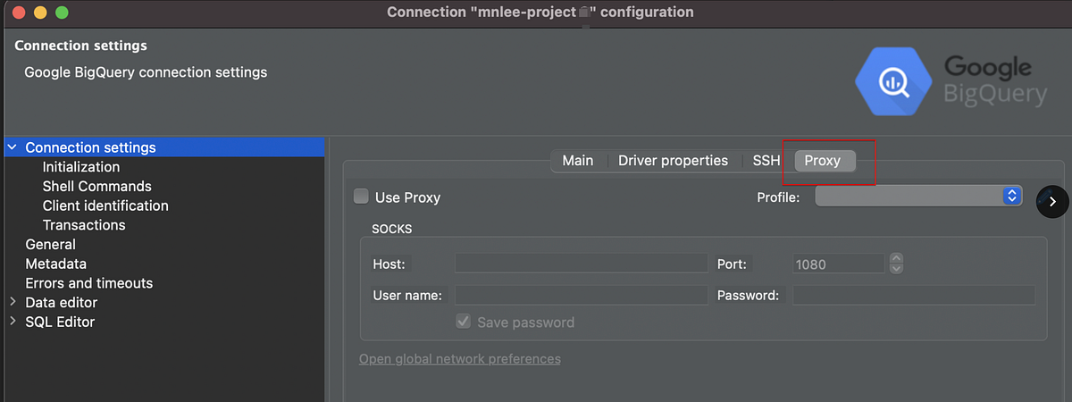 Connecting BQ using DBeaver behind a Proxy - Cafe Latte - Medium