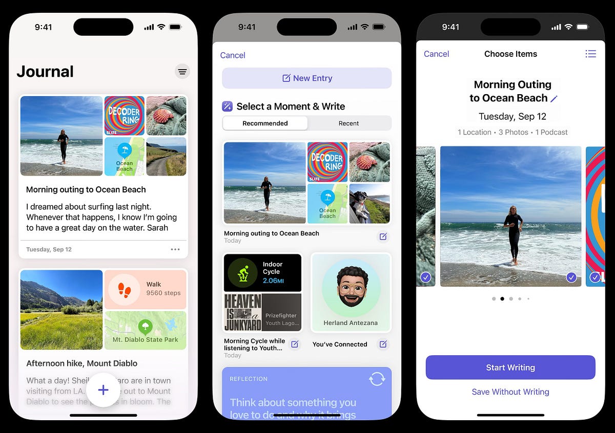 Aplikasi Jurnal dari Apple sekarang tersedia untuk dicoba di iOS 17.2 beta publik | by Irwan ...
