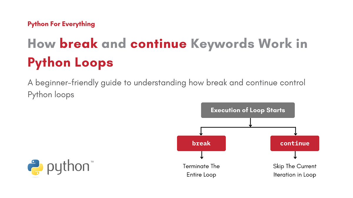 break and continue Keywords in Python | Python For Everything