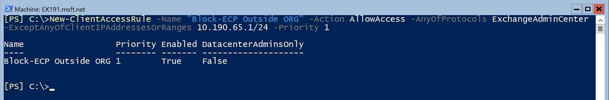 Blocking EAC / Remote PowerShell access in Exchange 2019. | by Tzahi ...