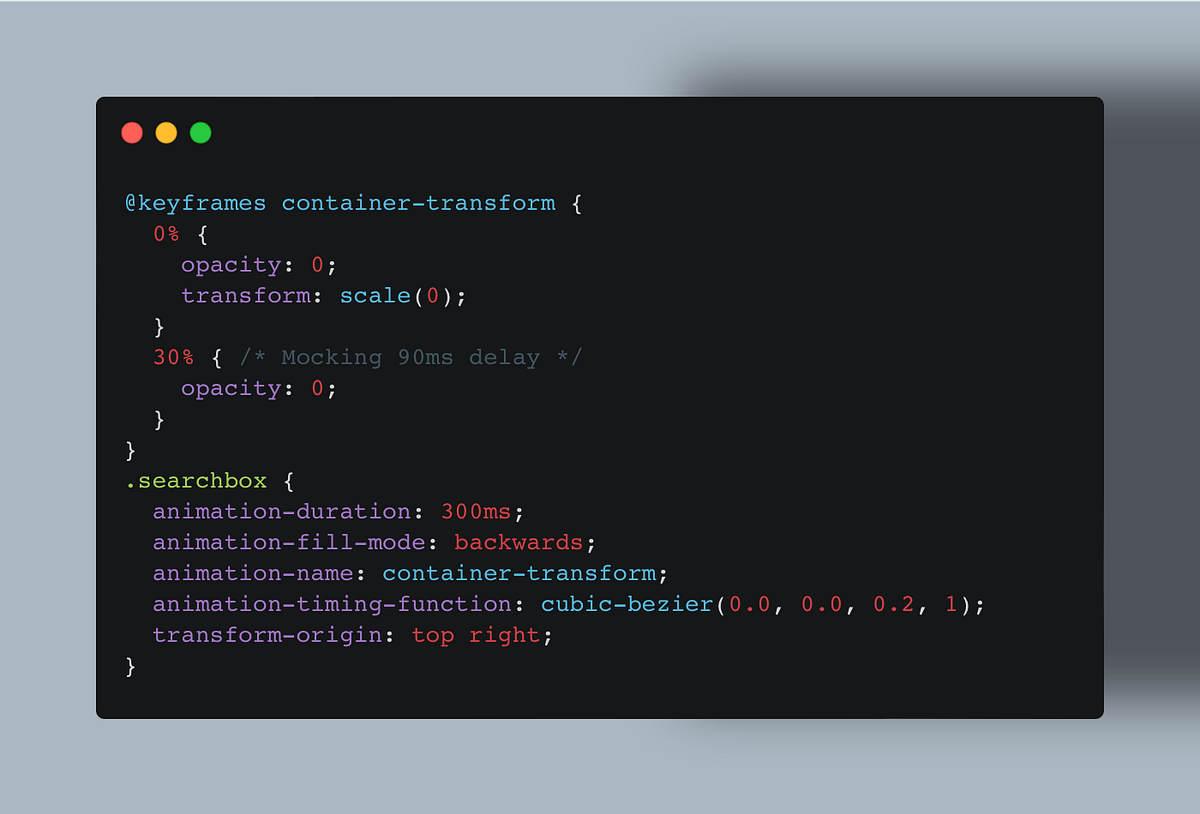 Day 22: Using container transform pattern to animate the appearance of a search box | by ...