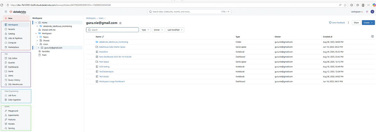 Walkthrough of Databricks UI. How it looks and what it offers !! | by ...