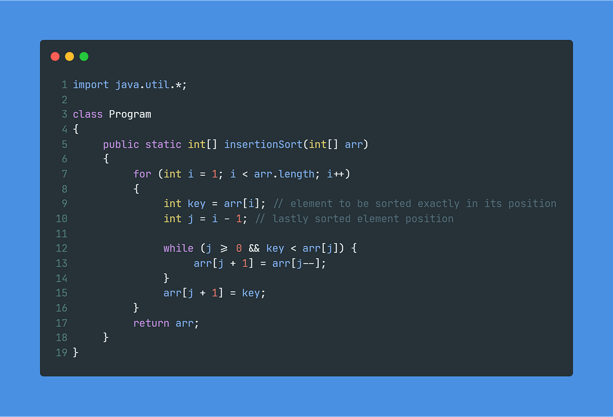 Insertion Sort. Insertion sort is a simple sorting… | by Parvez | Medium