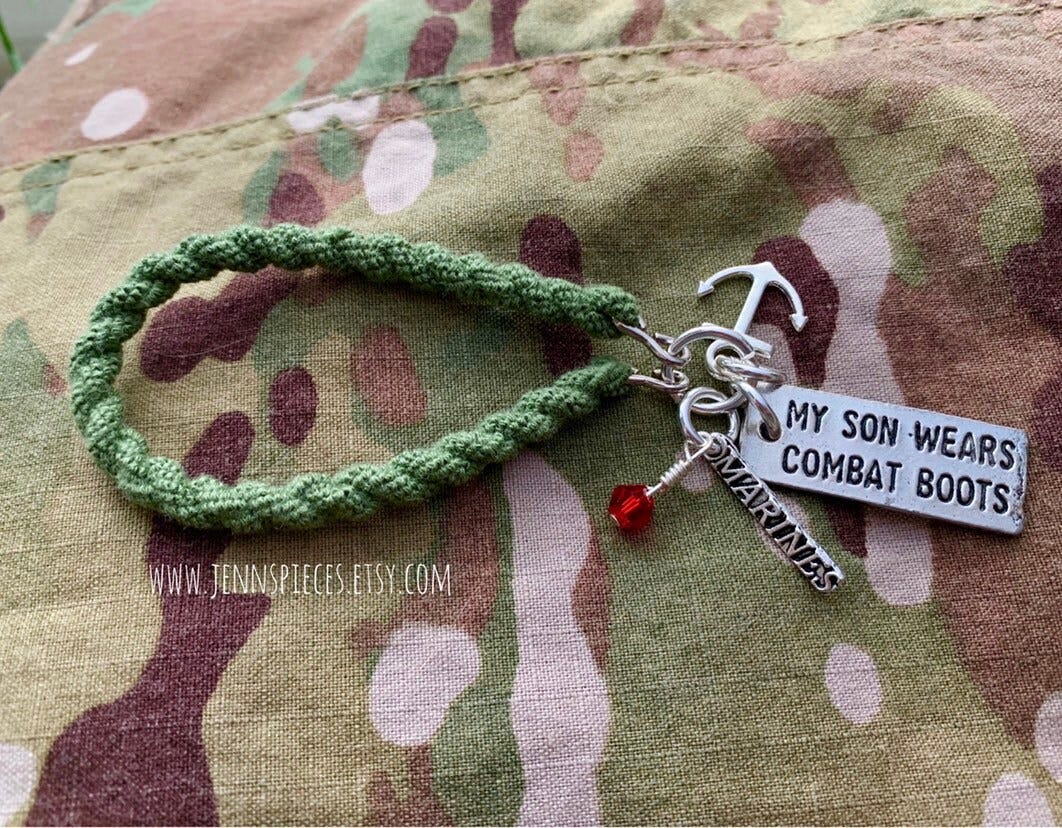 My Son My Hero OR My Daughter Wears Combat Boots Boot Band Bracelet ...