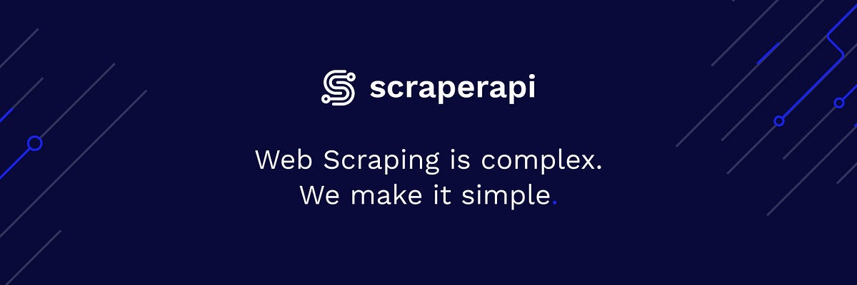 Scrape Smarter with ScraperAPI Avoid IP blocks, bypass CAPTCHAs, and scale your data scraping ...