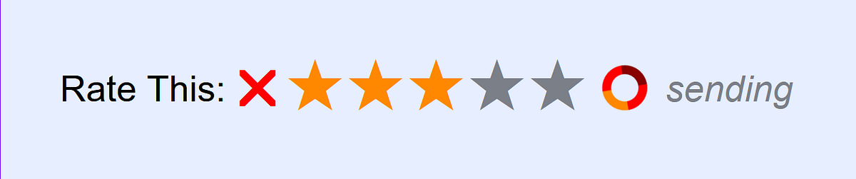Working Selectable “Rating Stars” Without JavaScript FIRST, Then ...