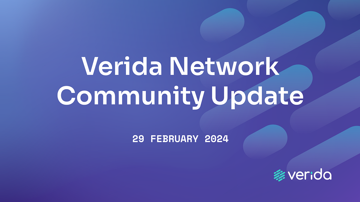 Verida Community Update: February 29, 2024. Verida Storage Credits Community Presale Sold Out ...