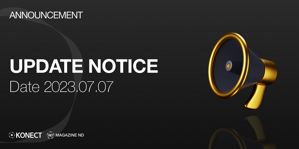 KONECT App Update Notice 繁中版 - cinnamon8panda - Medium