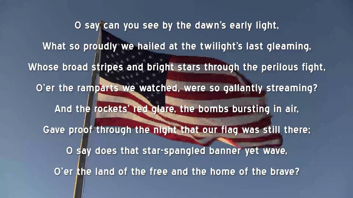 The Declaration Of Independence and National Anthem of USA Lyrics | by ...