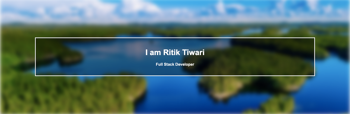 How to make the Blur Background. Here is the code for making your blur ...