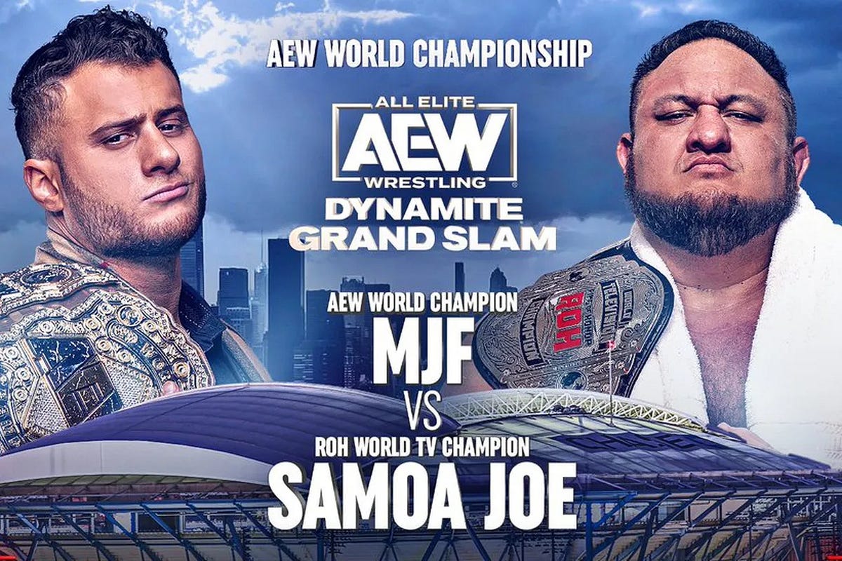 AEW Dynamite Grand Slam results, live blog (Sept. 20, 2023): MJF vs. Samoa Joe. AEW will be at ...