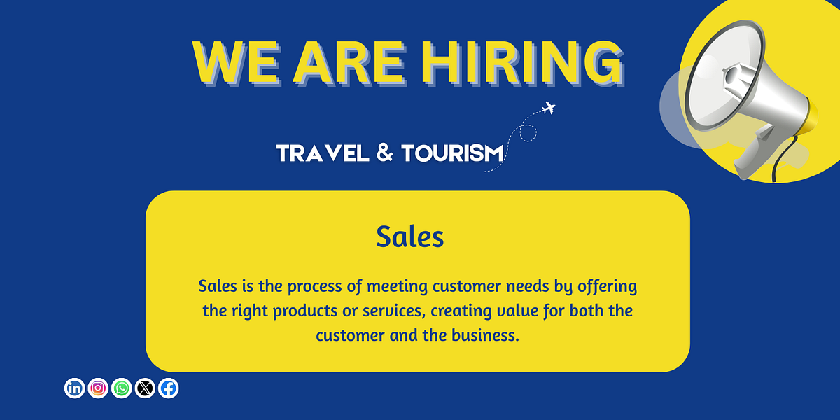 Exciting Career Opportunities in Travel & Tourism Sales | by Connecting ...