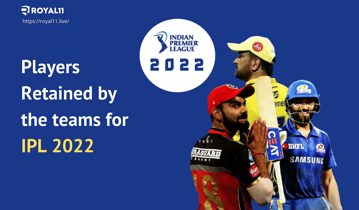 Players Retained by the teams for IPL 2022 | by Royal Marketing | Medium