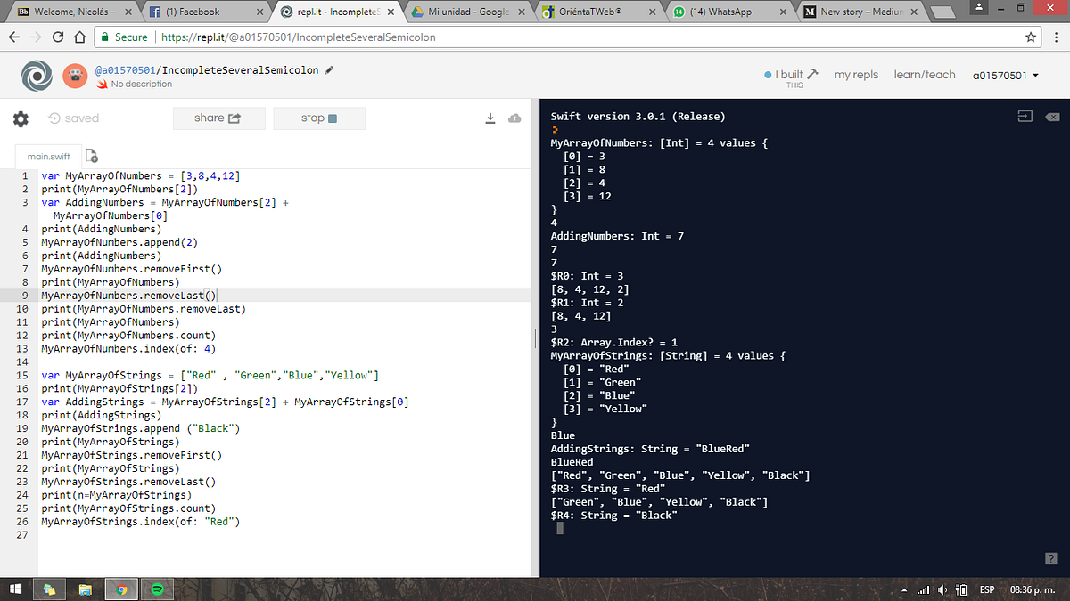 Arrays HW | by Nicolas Mantilla | Medium