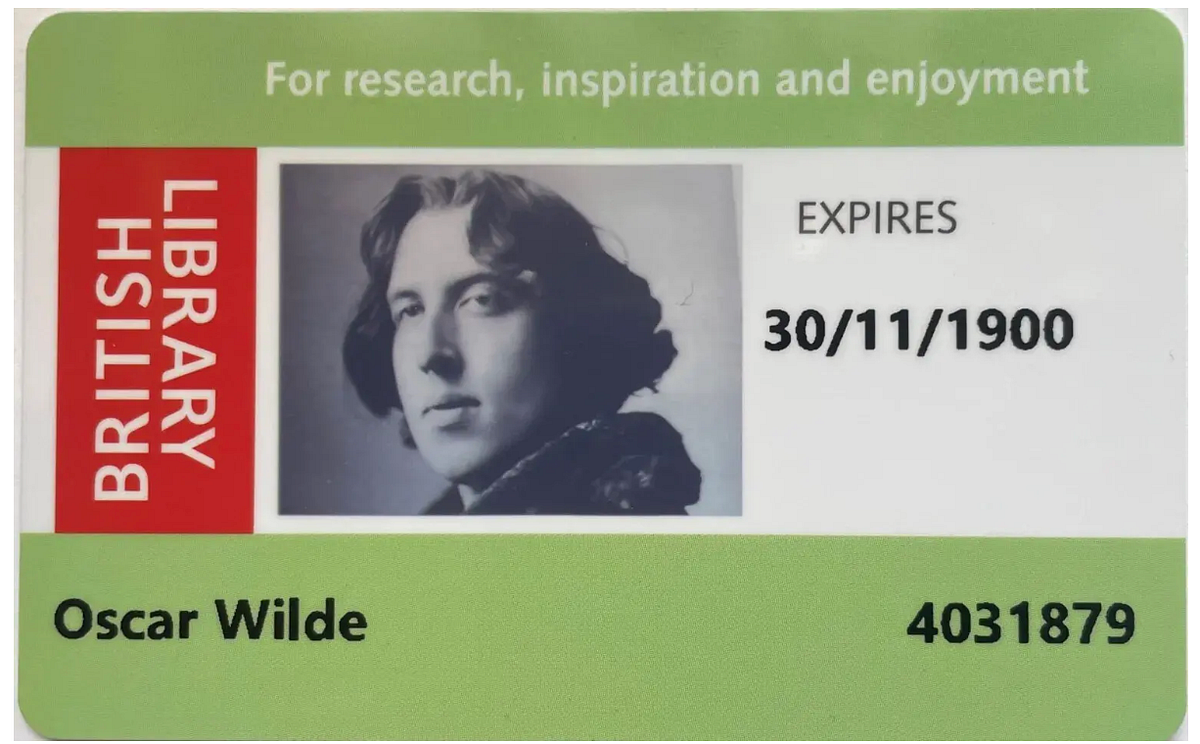 Convicted Sodomist Oscar Wilde Finally Gets His Library Card Back | by ...