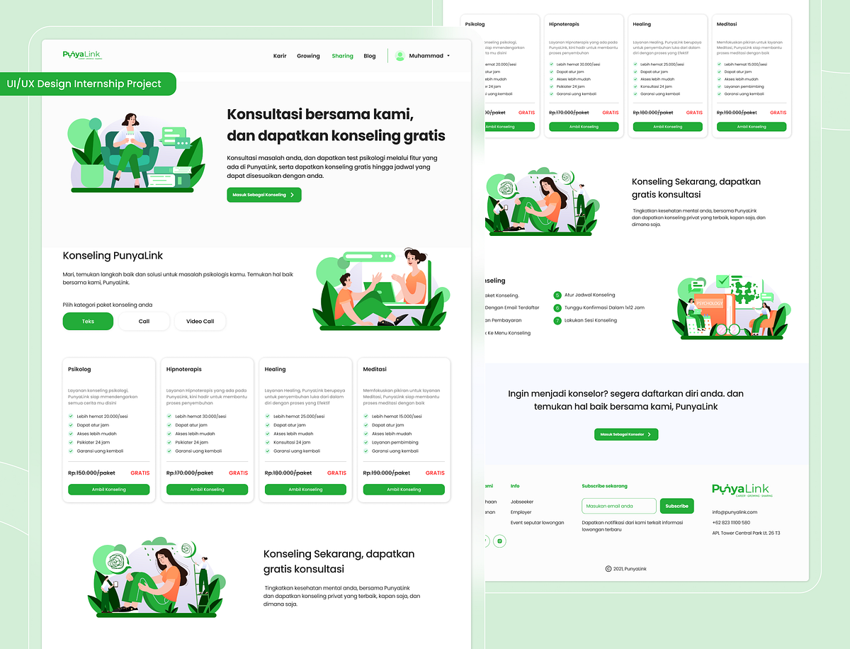 UI/UX Case Study - Membuat Fitur Layanan Konseling Pada Website PunyaLink | by Khafidznr Nur ...