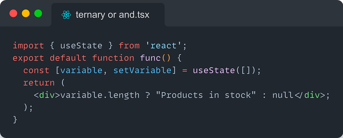 React Jsx Ternary Or Andand Conditional Rendering Hint By Rolniklaci Aug 2023 Medium