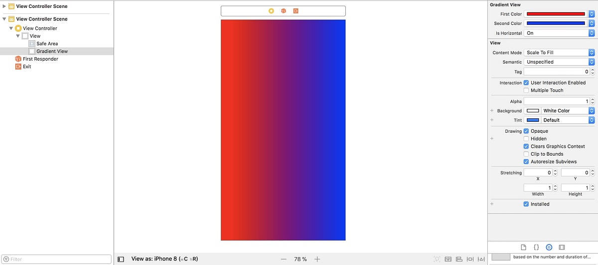 Create a Color Gradient on the Storyboard | by Egor Sakhabaev | Medium