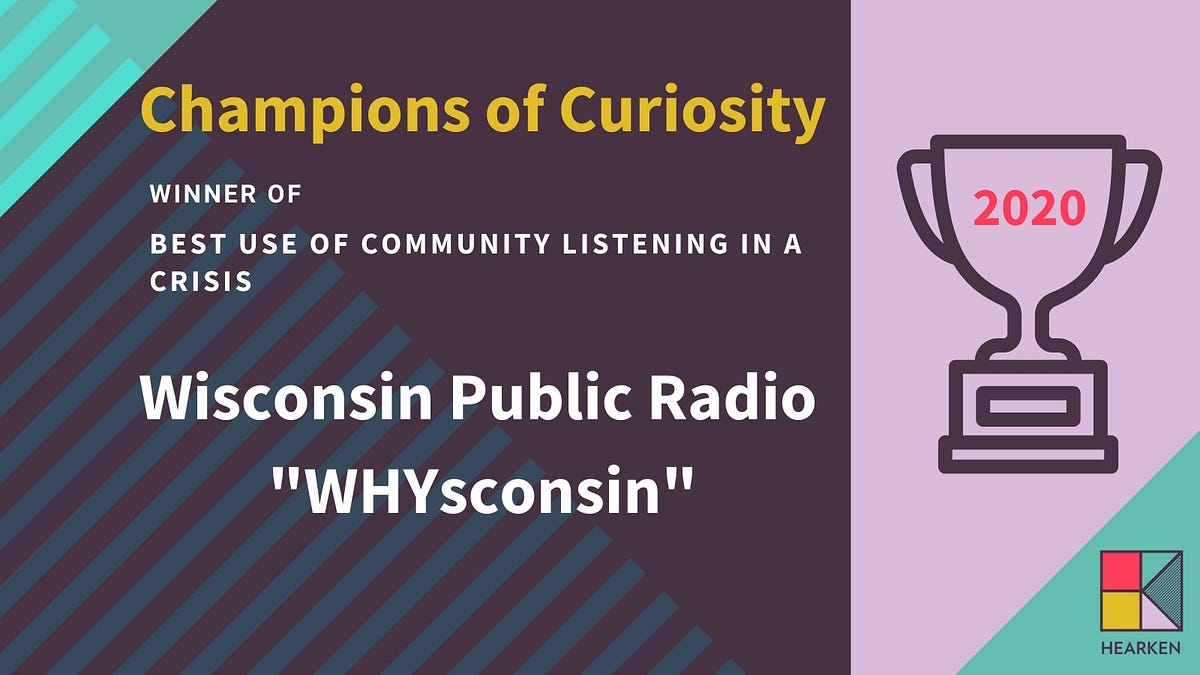 Champions of Curiosity Awards 2020: Best Use of Community Listening in ...