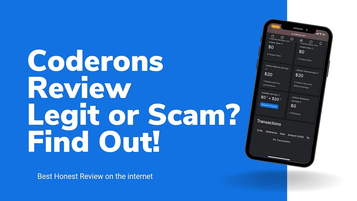 Coderons Review | Receive $10 for Signing Up | by Mongus | Medium