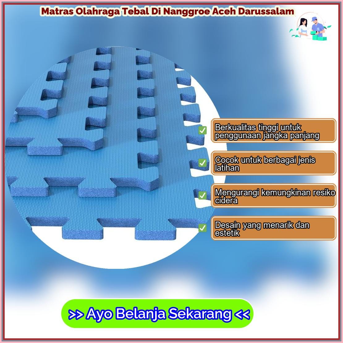 Matras Olahraga Tebal Di Nanggroe Aceh Darussalam - Tatami Matras - Medium