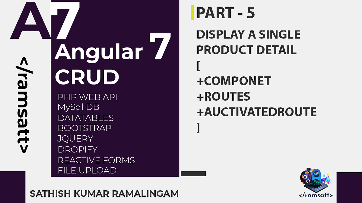 Angular 7 CRUD — Part 5 — View Single Product Details | by Sathish ...