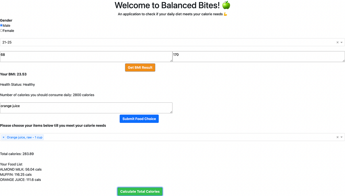 Daily Calorie Consumption Tracker Using Nutritionix API | by Abdul | Medium
