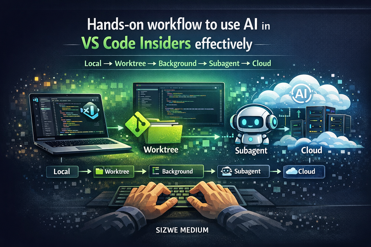 Hands-on workflow to use AI in VS Code Insiders effectively (Local → ...