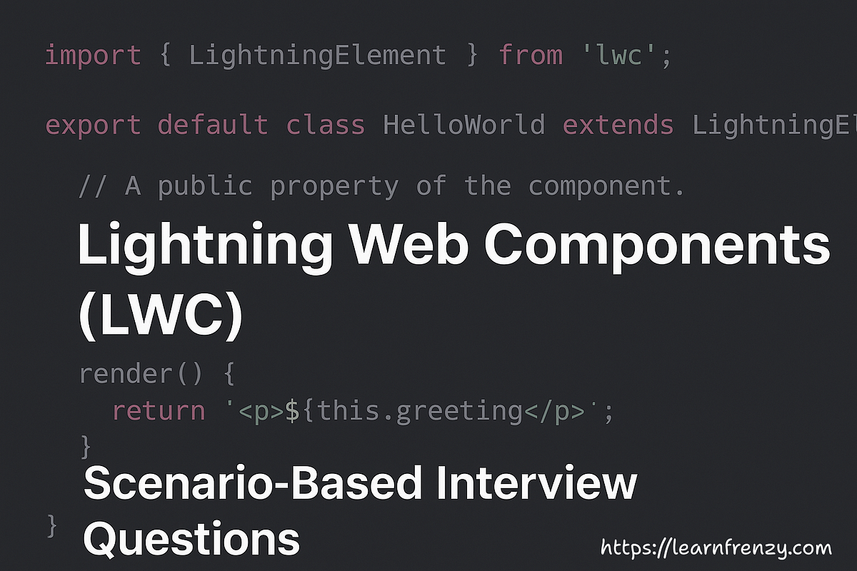 Top Salesforce LWC Scenario-Based Interview Questions and Answers (2025 ...