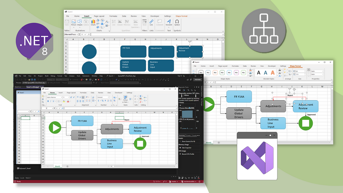 How To Create A Flowchart In Your C Net Spreadsheet Application By Mescius Inc Mescius