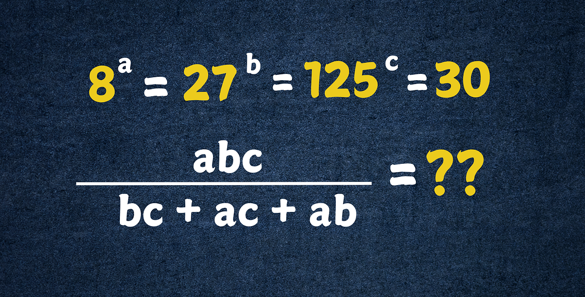 Australian Math Olympiad Problem. How would you solve it ?? | by Bassey ...
