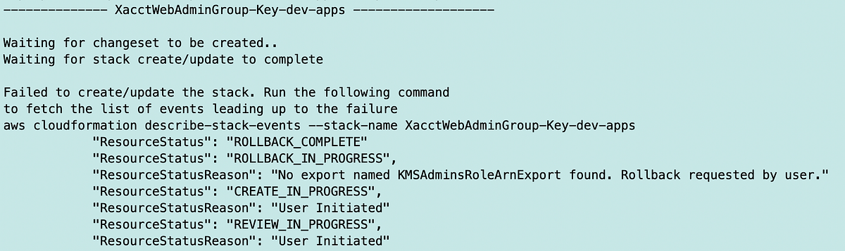 Automatically Displaying the Reason A CloudFormation Stack Failed Using AWS CLI | by Teri ...