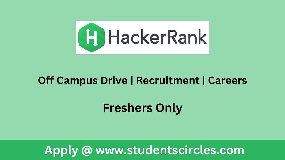 HackerRank Careers 2023 | Fresher | Direct Link | by V G Selvam | apuzzindia | Medium